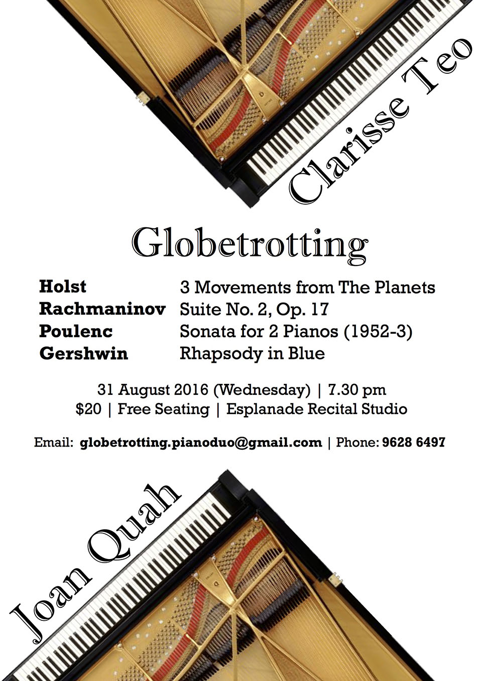 Globetrotting, by Clarisse Teo and Joan Quah | ThePiano.SG