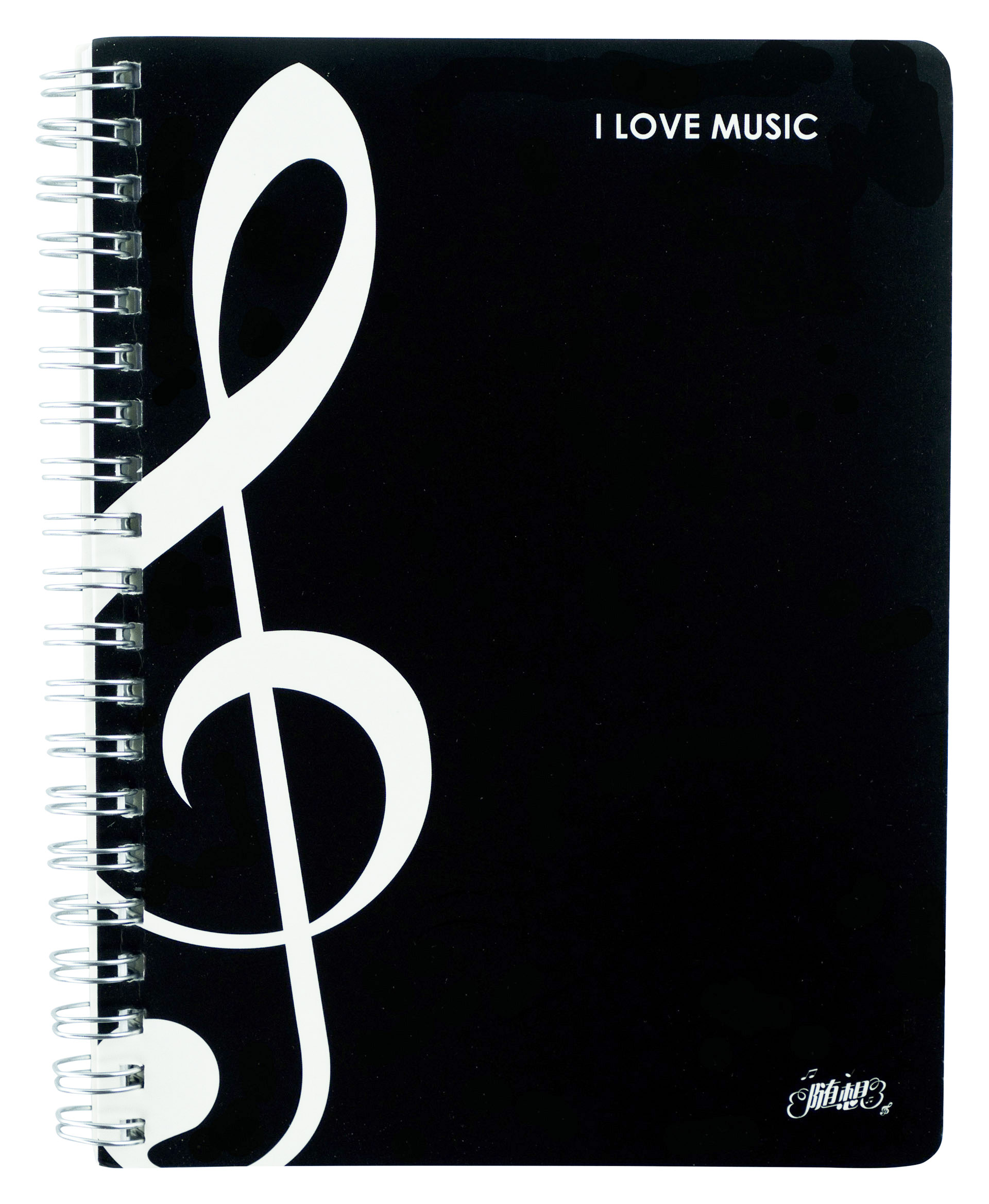 White Treble Clef Soft Copybook - A5 | ThePiano.SG
